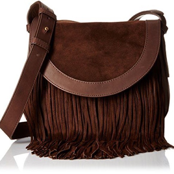 Frye | Bags | Nwot Frye Ray Fringe Shoulder Saddle Bag Warm Brown Suede ...